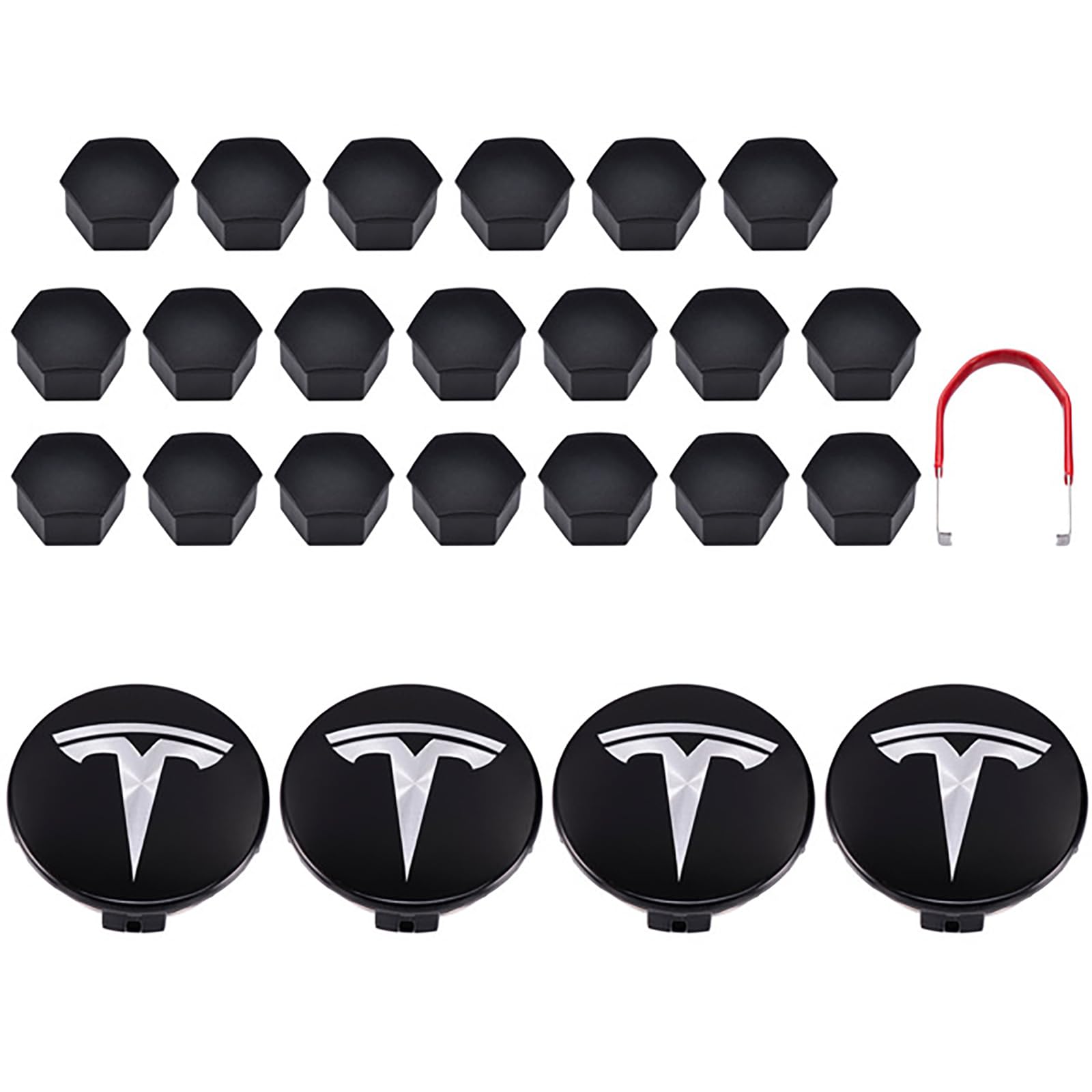 Amazon.com: 4pcs Car Hub Centre Caps for Tesla Model 3 Y S X,Wheel Hub ...