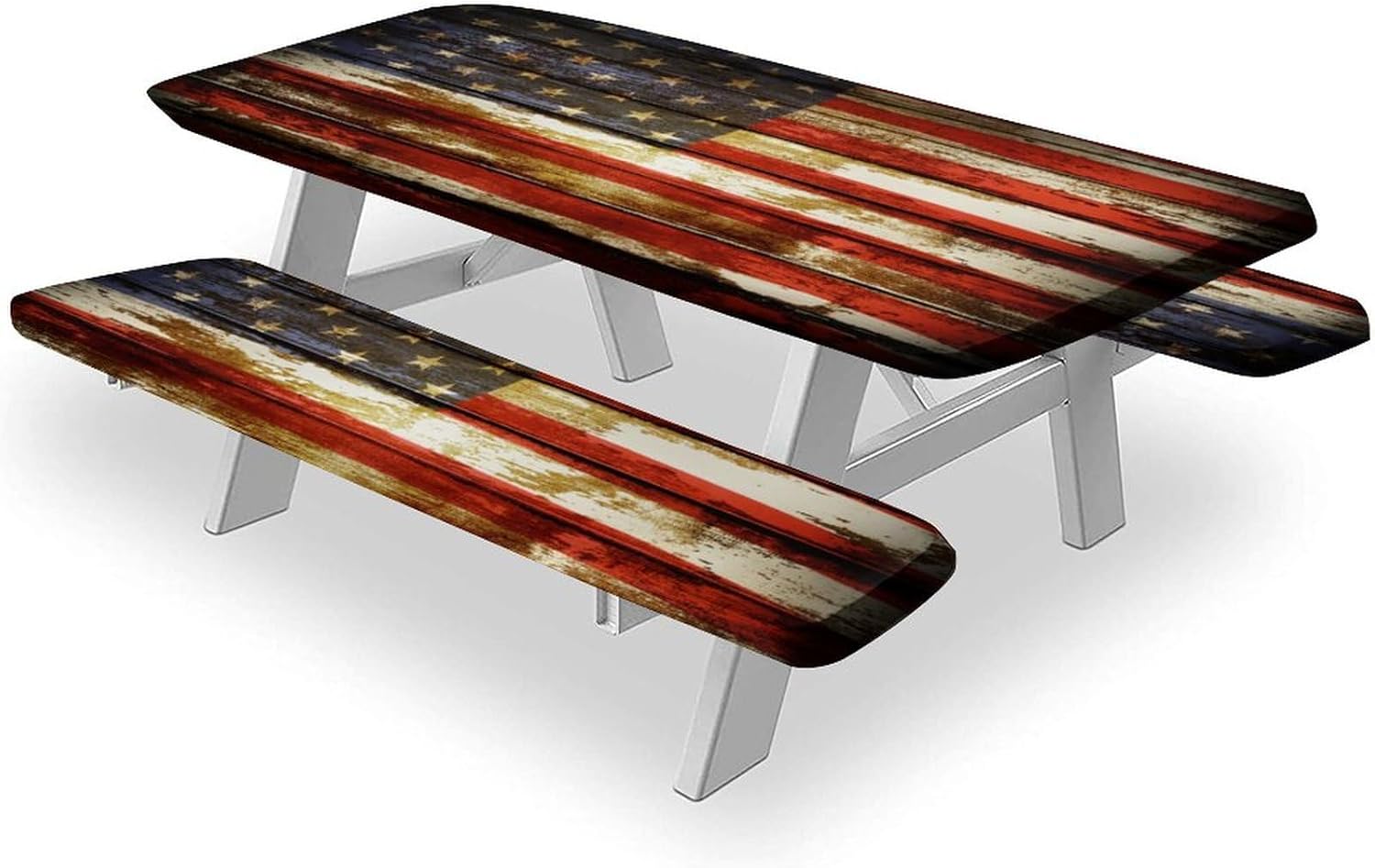 Amazon.com: Custom Picnic Fitted Tablecloths with Bench Covers, 3PCS ...