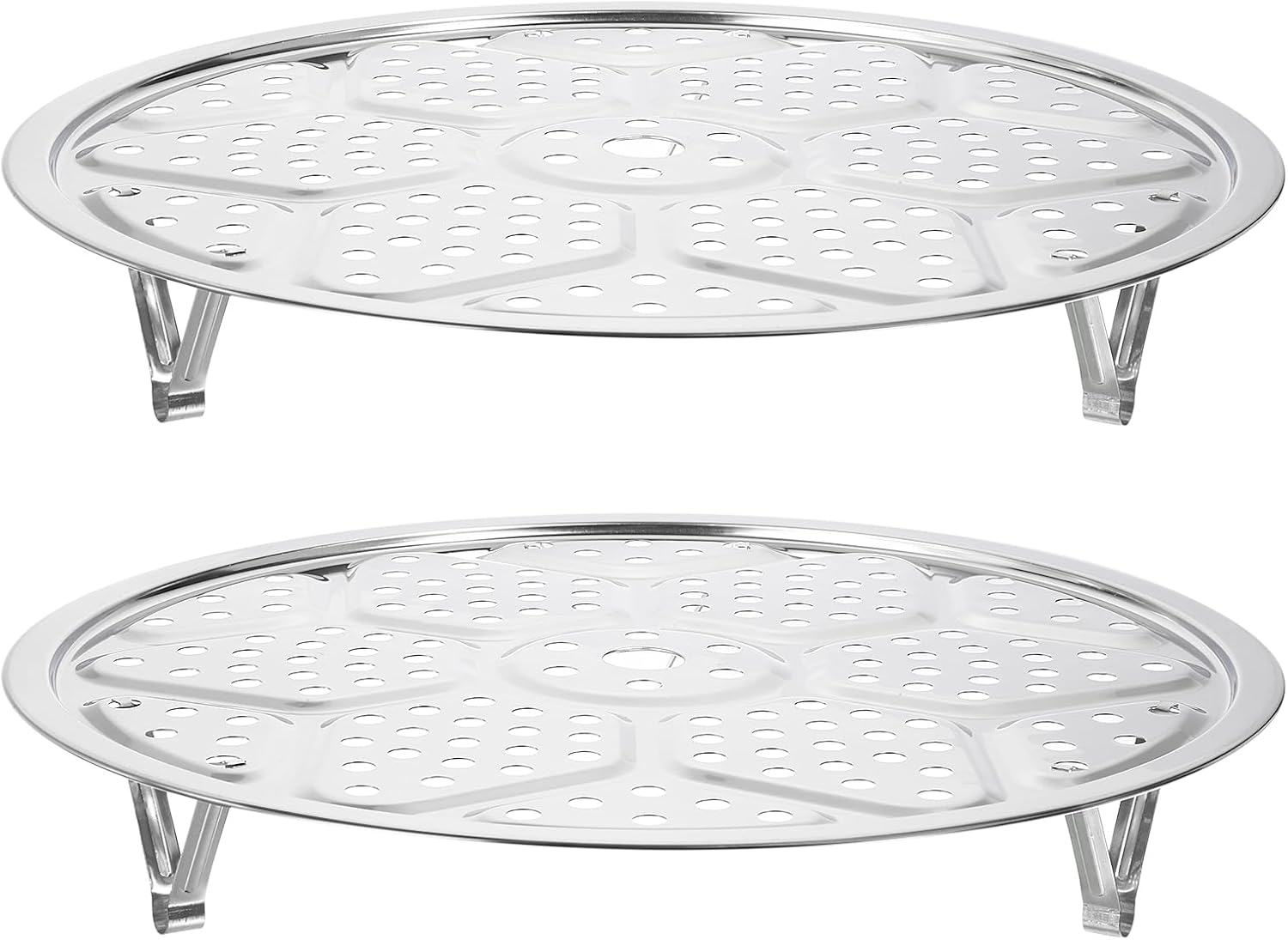 Amazon.com: uxcell 2pcs Stainless Steel Steamer Rack with Stand, 11.8 ...