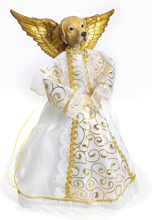 Amazon.com: Conversation Concepts Yellow Lab Angel Christmas Tree ...