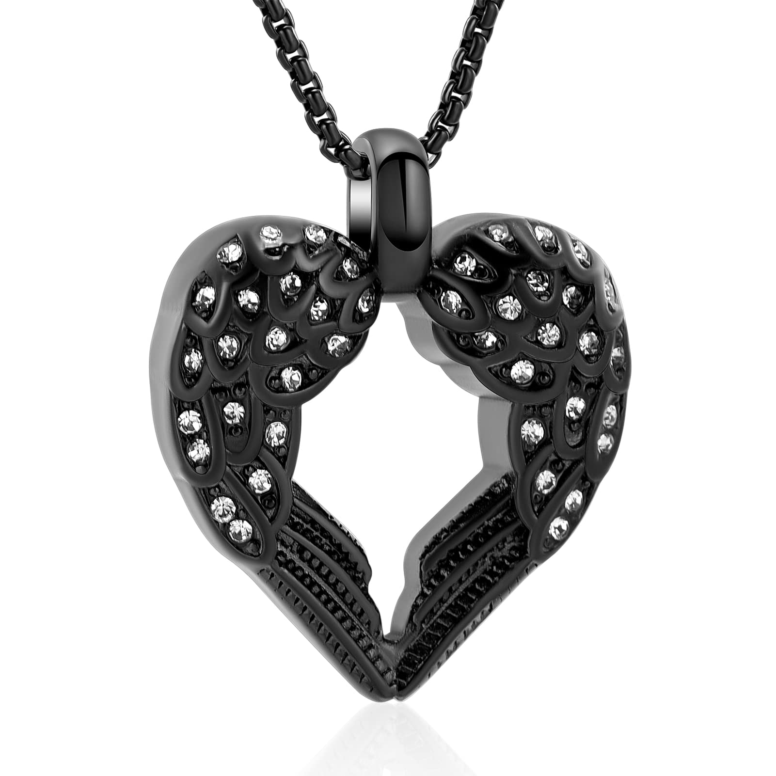 Snapklik.com : Guardian Angel Wings Heart Cremation Jewelry For Ashes ...