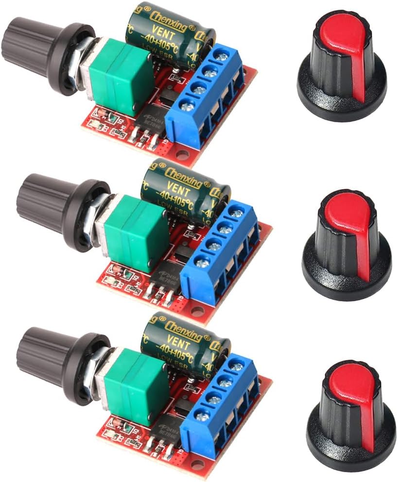 Gebildet 3pcs Mini DC Motor PWM Speed Controller, DC 5V-35V 5A Speed ...