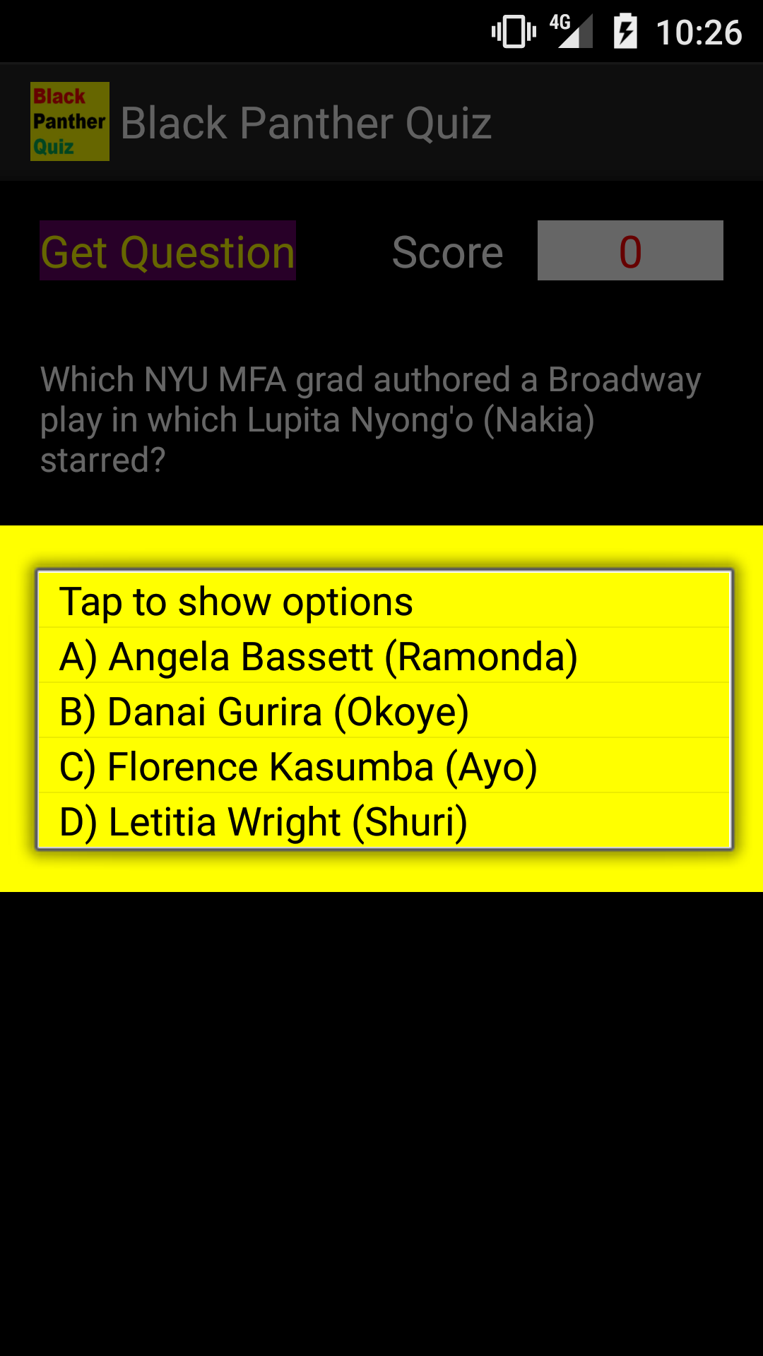 Black Panther Quiz - App on Amazon Appstore