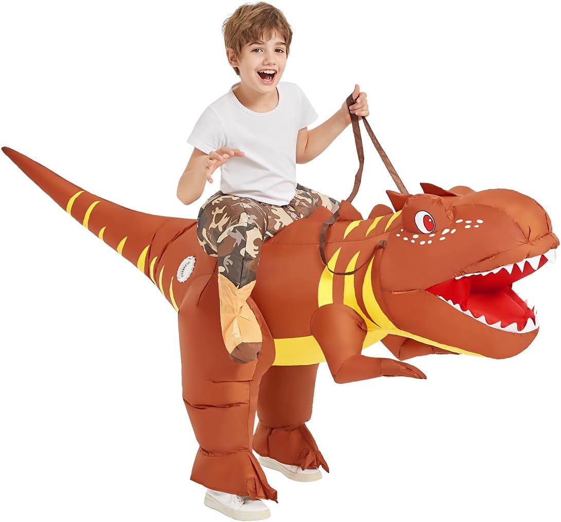 Amazon.com: GOOSH Disfraz inflable de dinosaurio para niños, 36 ...