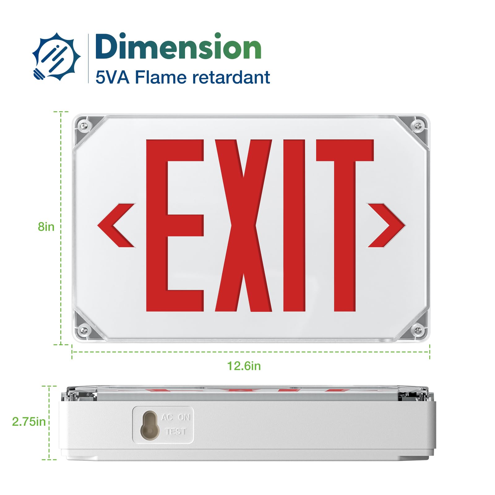 Snapklik.com : FREELICHT Red LED IP65 Waterproof Exit Sign