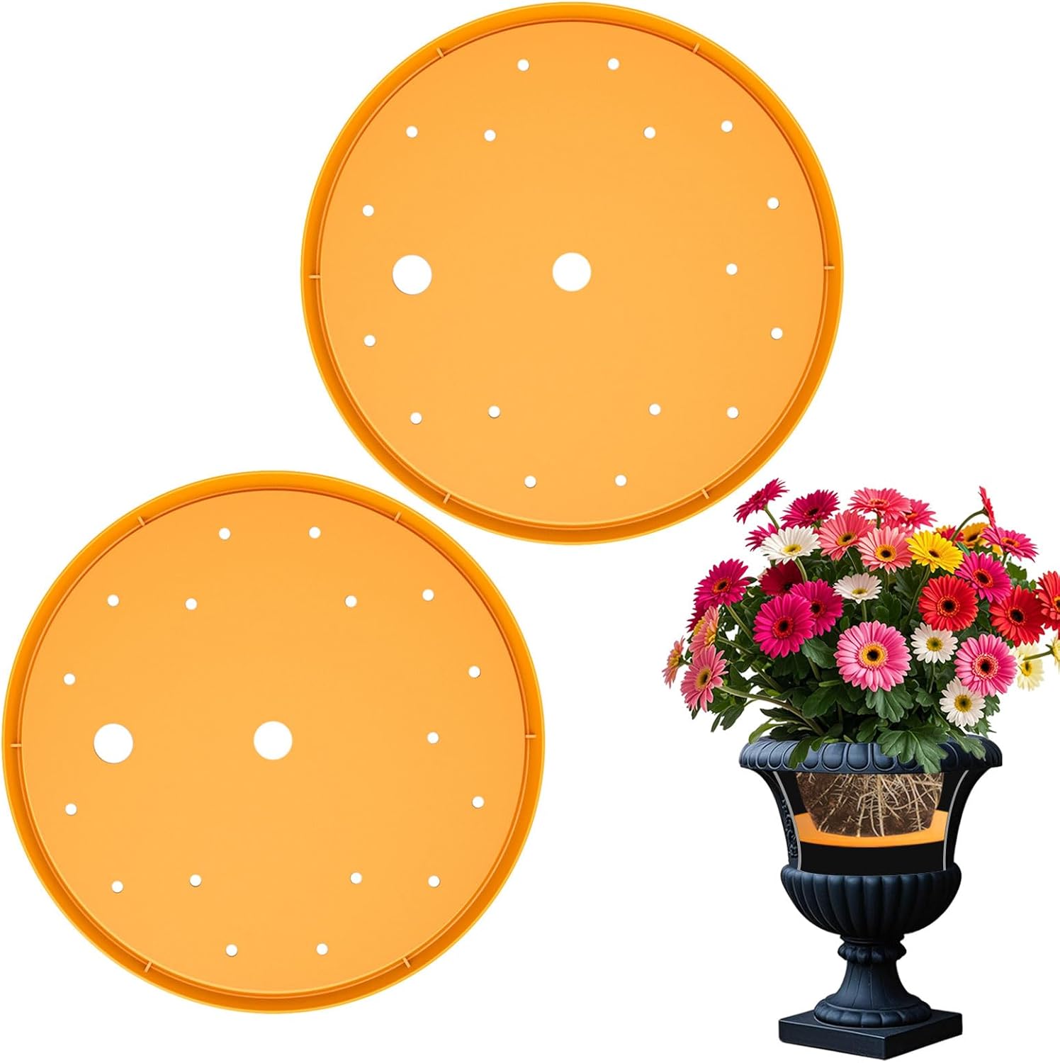 Amazon.com : ShineSirius Round Planter Inserts with Drainage Holes ...