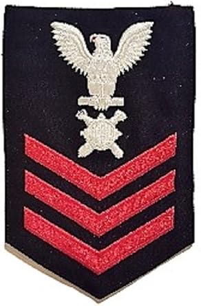 Amazon.com: US Navy Blue E6 1st Class Rank Insignia EOD: Clothing ...