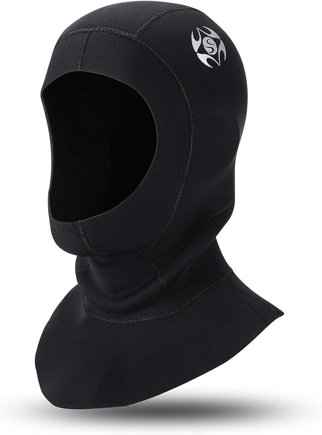 Chargenyang Wetsuit Hood 3mm Snorkel Hat Thermal Neoprene Scuba Diving ...