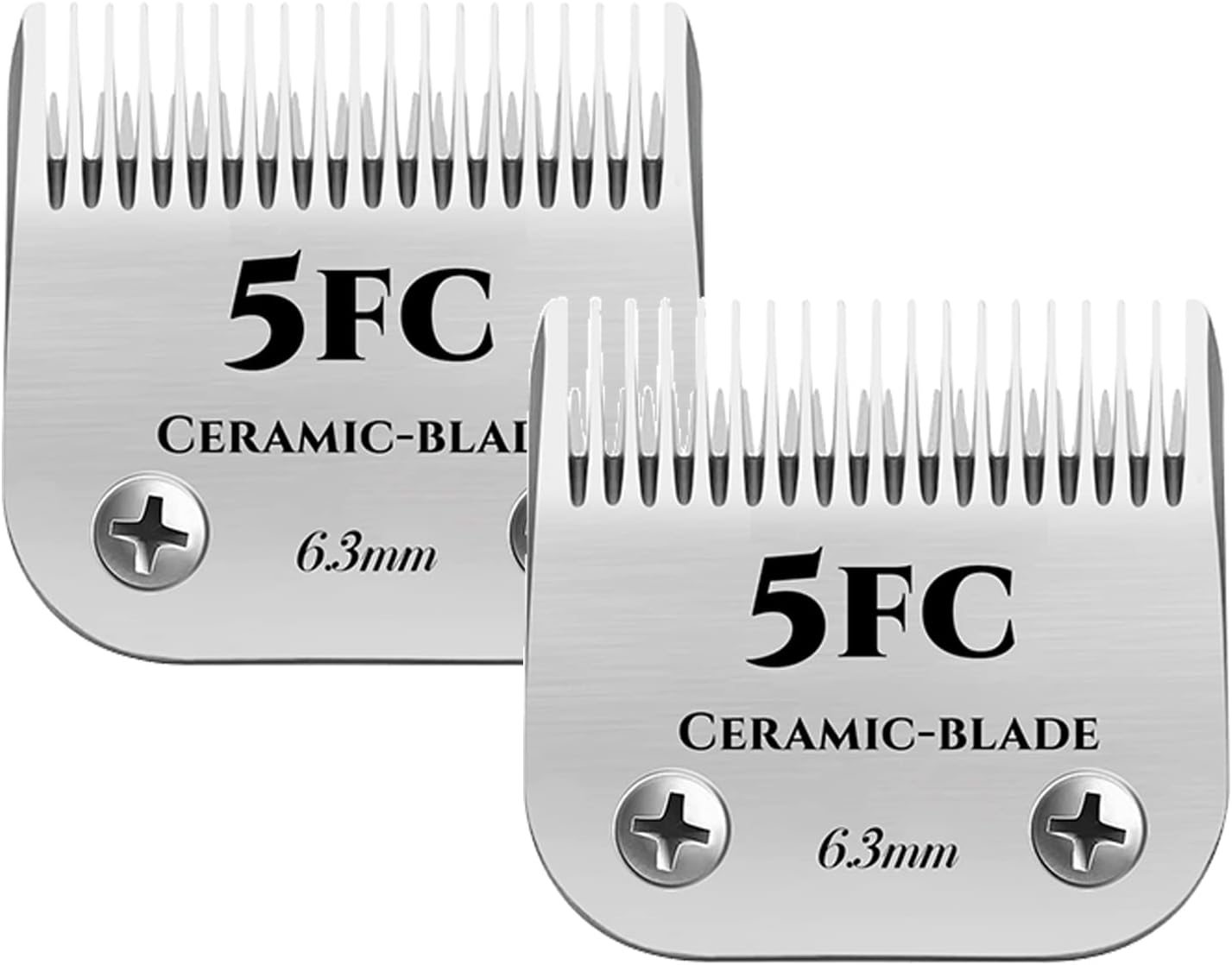 Detachable Pet Dog Grooming Clipper Ceramic Blades，Size 5FC Cut Length 1/4"(6.3mm) Replacement ...