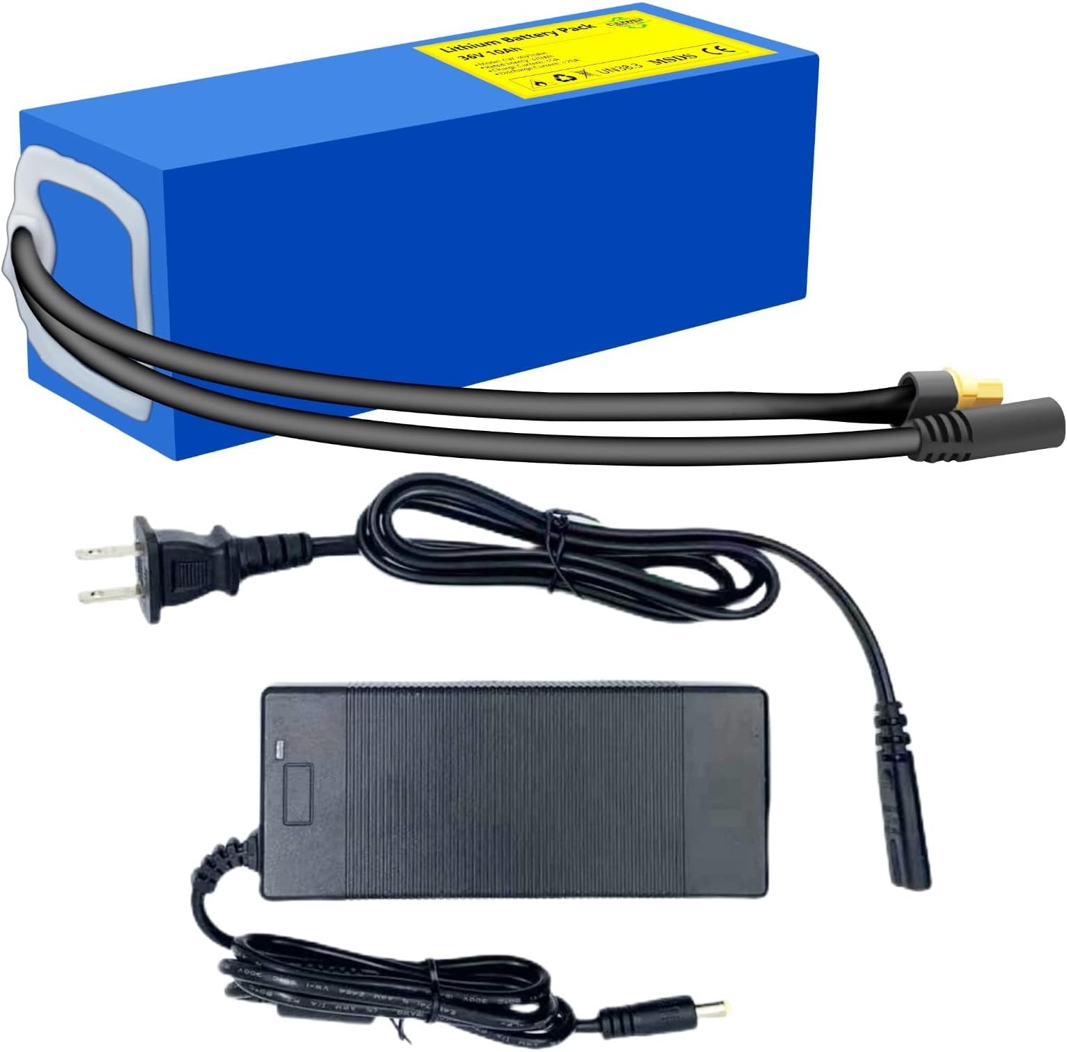 Amazon.com: SWQQWEI 36V 10Ah Lithium Battery for Electric Bicycle,36V Ebike Battery with XT60 ...