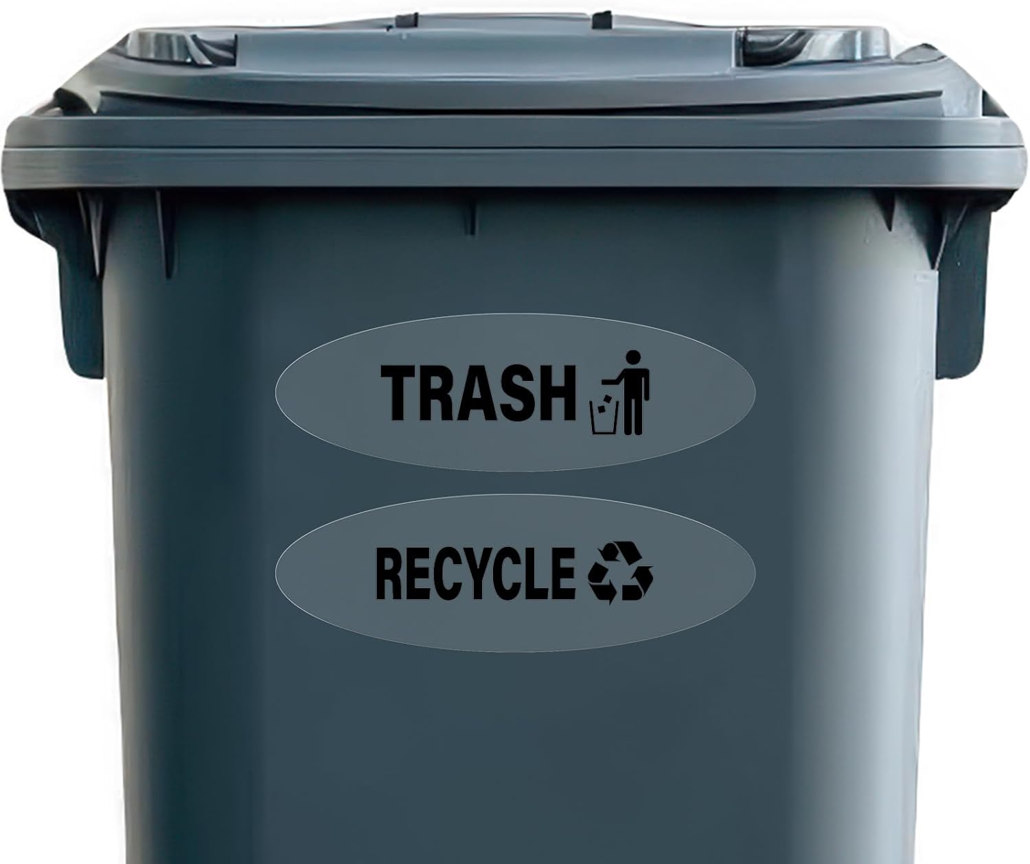 Amazon.com : YIKIADA 10 Pack Recycle Trash Cans Oval Stickers 9 × 3 ...