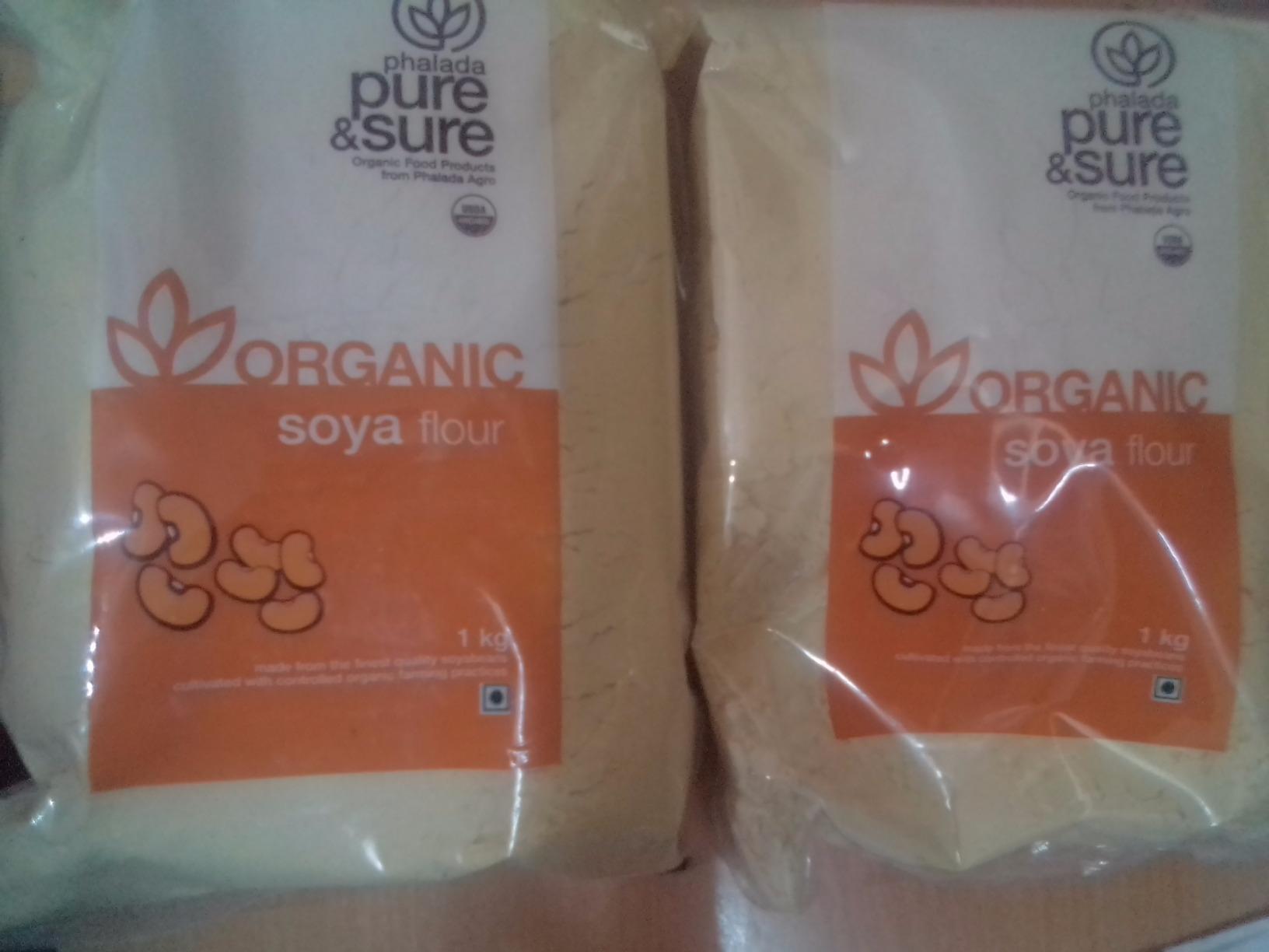Pure & Sure Organic Soya Flour 1KG | 100% Natural Soyabean Atta | Rich ...