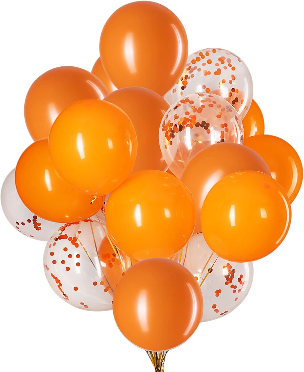 Amazon.com: Capesaro Orange Balloons,12 Inch Orange Confetti Balloon ...