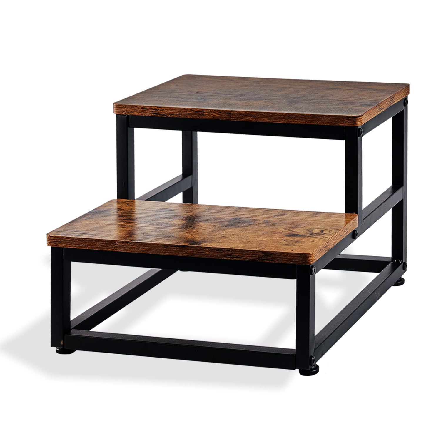 Amazon.com: LONGYONG Wooden Step Stool for Adults 2 Step Bedside Step ...