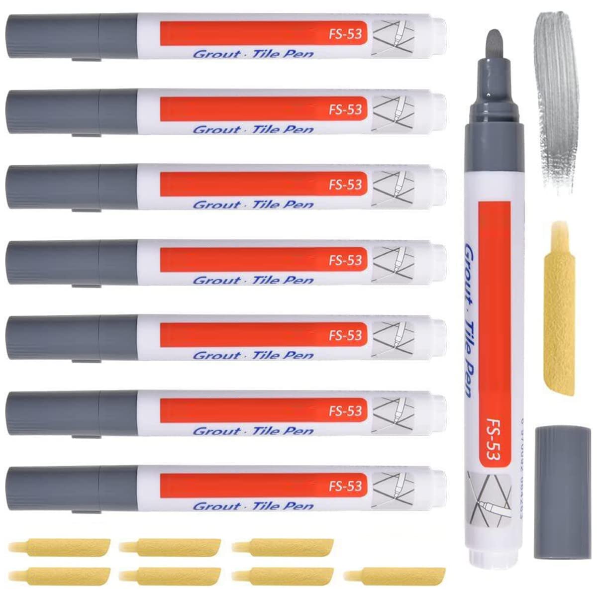 8 PCS Grout Pen Tile Paint Marker Reusable Ceramic Tile Beauty Sewing ...