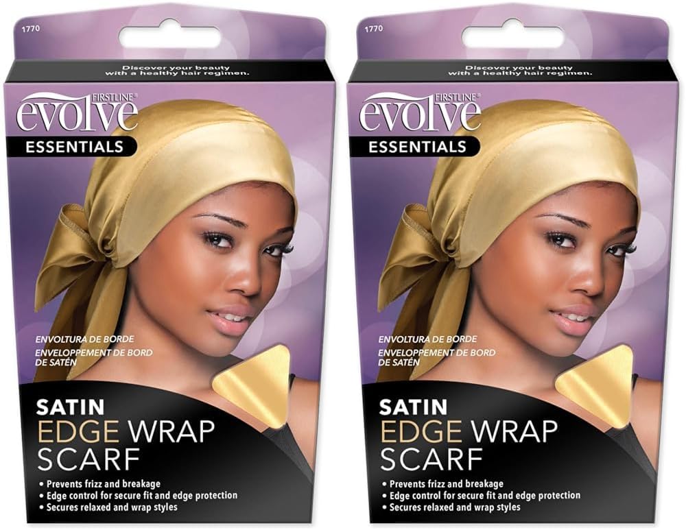 Amazon.com : KISS COLORS & CARE Silky Satin Edge Scarf, Black - Sleek ...