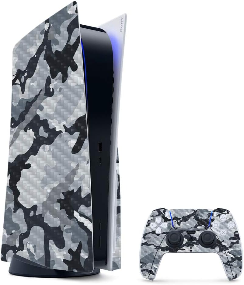 Amazon.com: MightySkins Carbon Fiber Gaming Skin for PS5 / Playstation ...