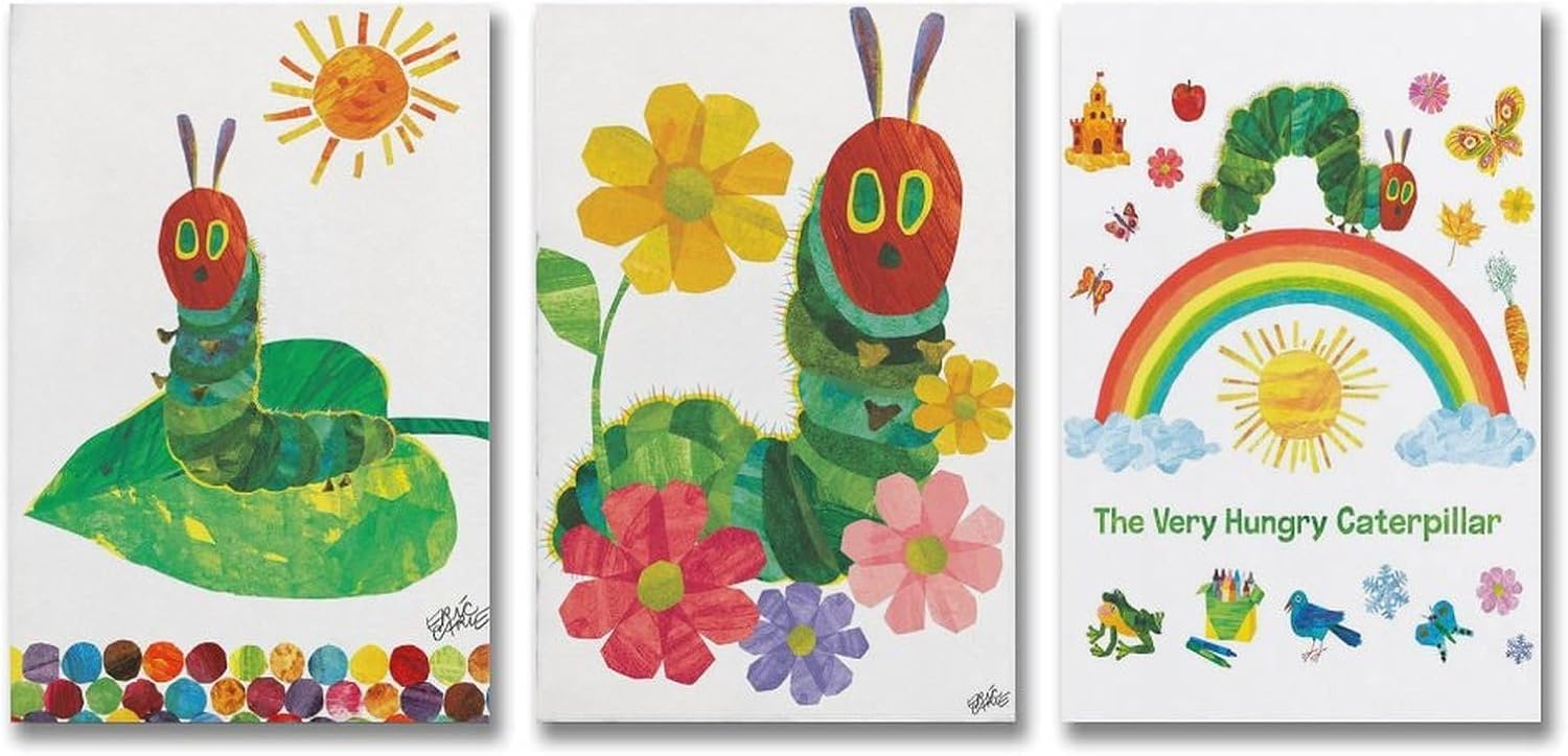 Amazon.com: Eric Carle Art Prints Poster The Very Hungry Caterpillar (8 ...