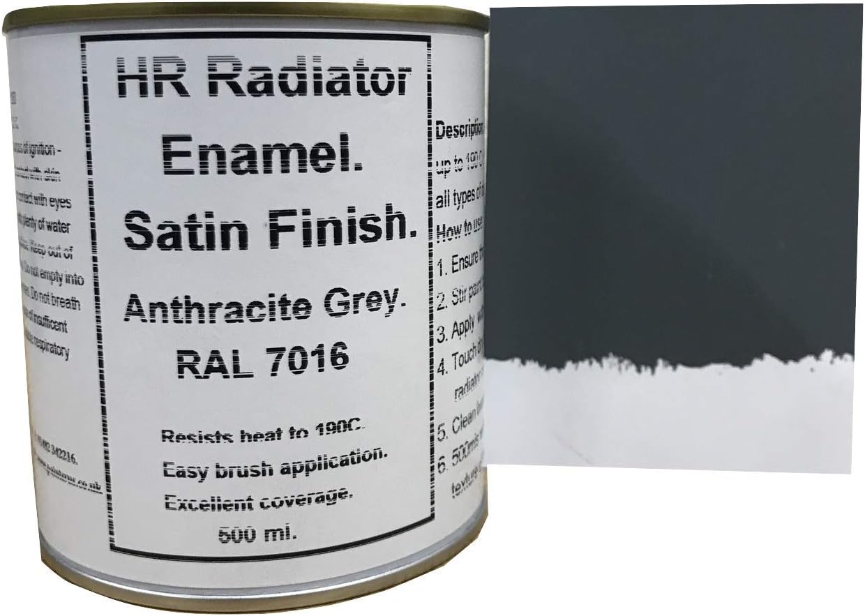 1 x 150ml Anthracite/Dark Grey Heat Resistant Satin Radiator Paint ...