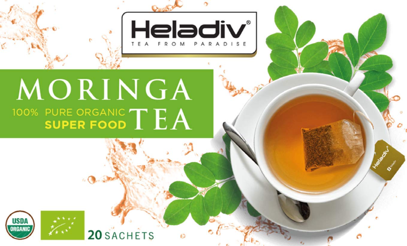 HELADIV Moringa Tea Té de moringa 100% orgánico Potenciador de energía ...