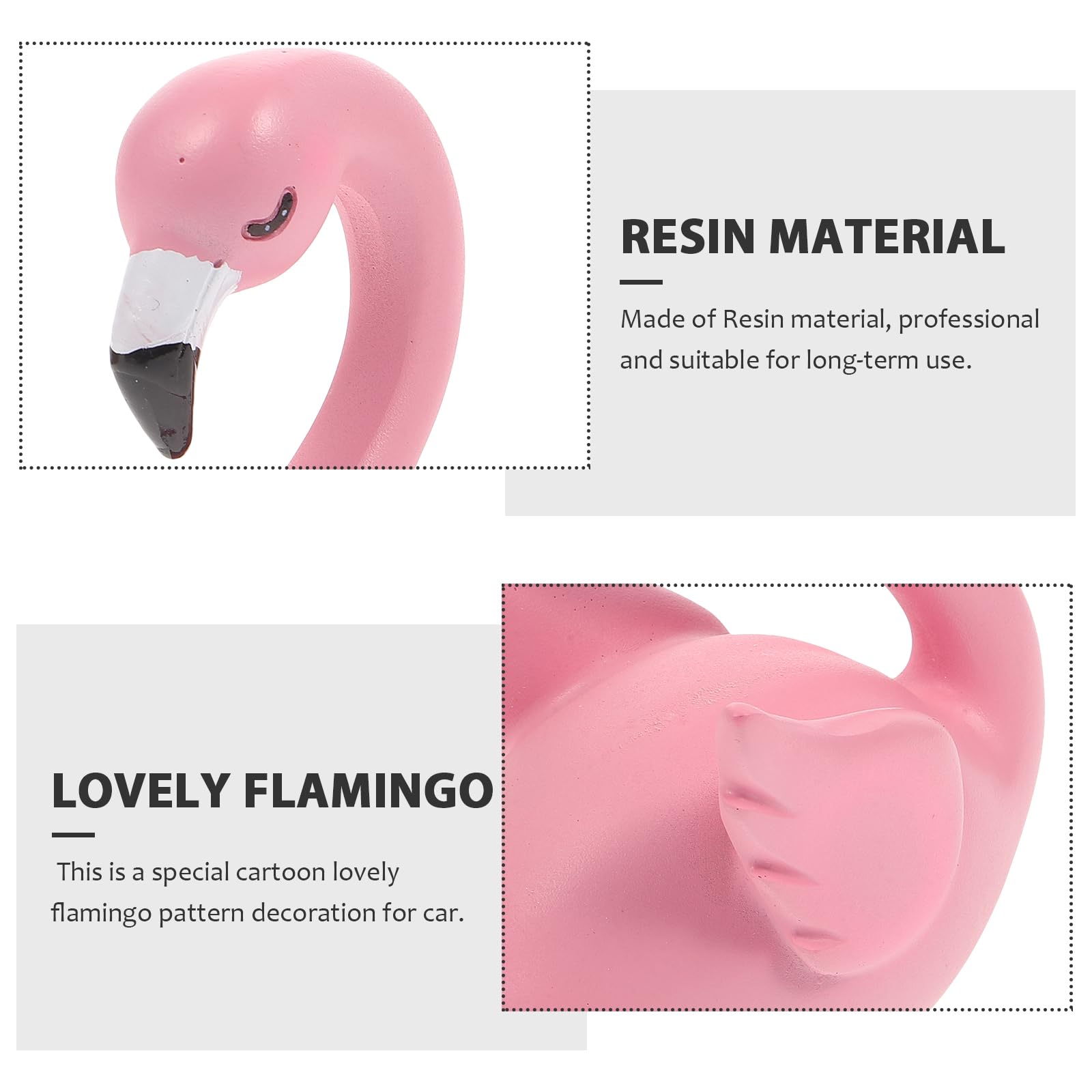 WINOMO Resin Flamingo Figurine with Crown, Flamingos Sculpture for Car ...