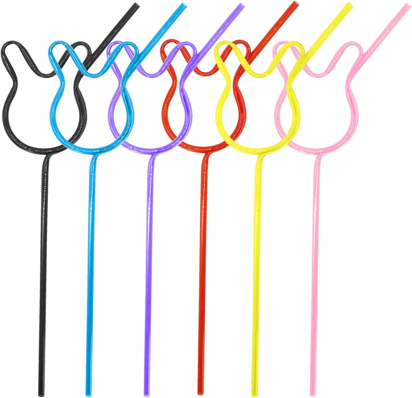 Amazon.com: Dohia Easter Crazy Straws for Kids Bunny Silly Straw ...