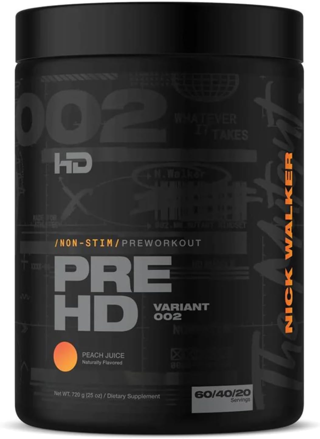 Amazon.com: HD MUSCLE PreHD Variant 002 Non Stim Pre Workout | with Citrulline, Beta Alanine ...