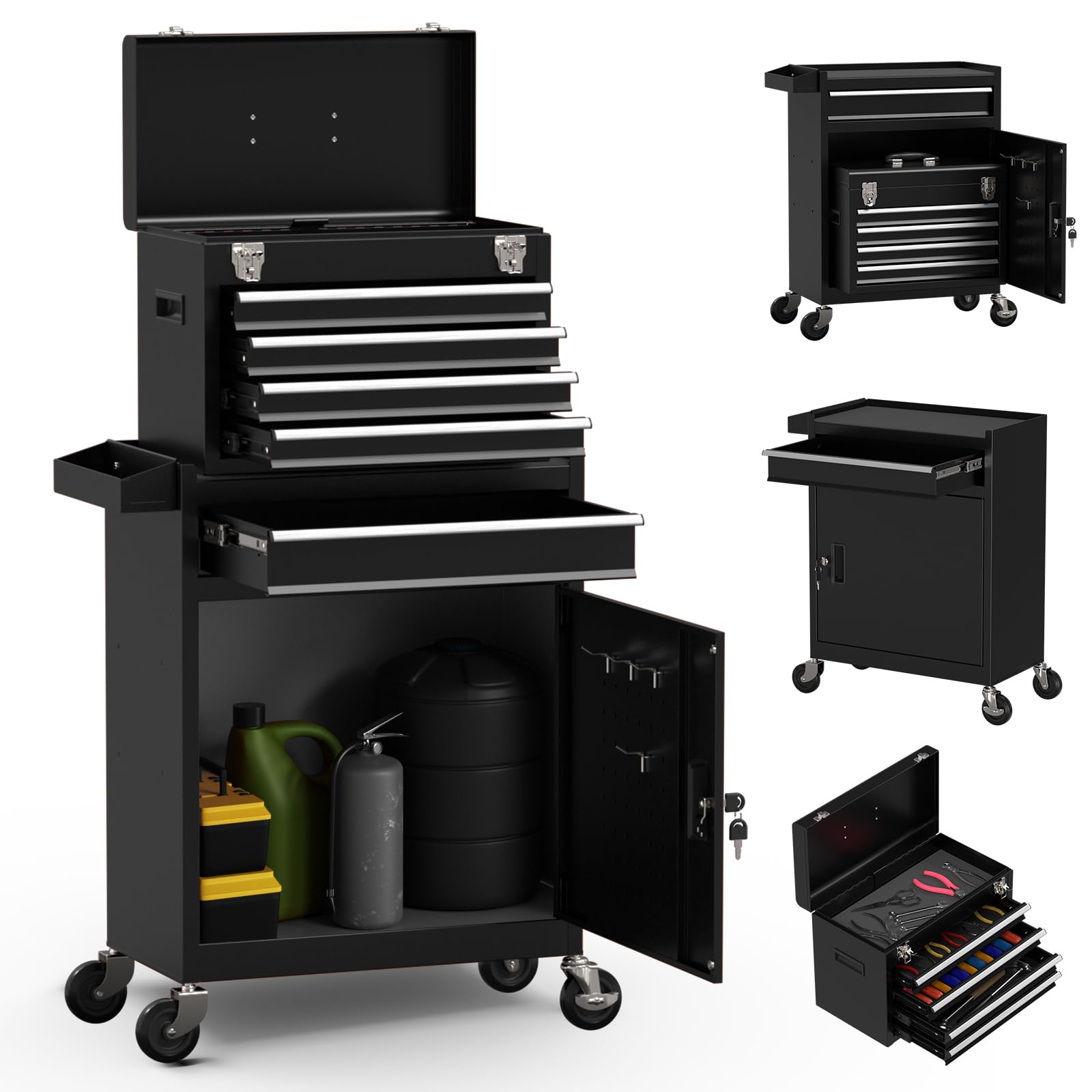 Amazon.com: DYneeds 5-Drawer High Capacity Rolling Tool Chest ...