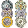 HENXFEN LEAD Dinner Plates Porcelain, 27 cm Salad Plates Coloured ...
