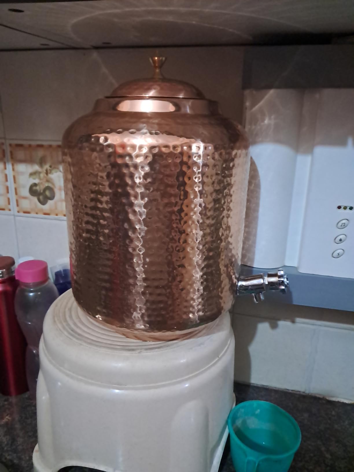 Copper-Master Pure Copper Water Dispenser 11 Litre with 2 Glasses ...