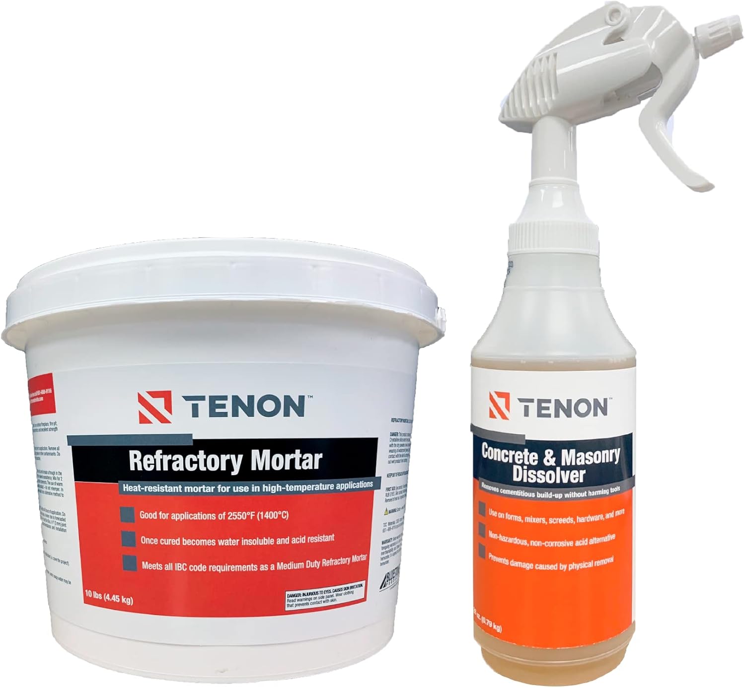 Tenon Refractory Mortar & Tenon Concrete & Masonry Dissolver - Amazon.com