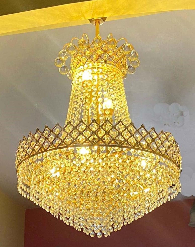 Buy SHRI MAHAL ANTIQUES Crystal Chandelier for Living Room Bedroom ...