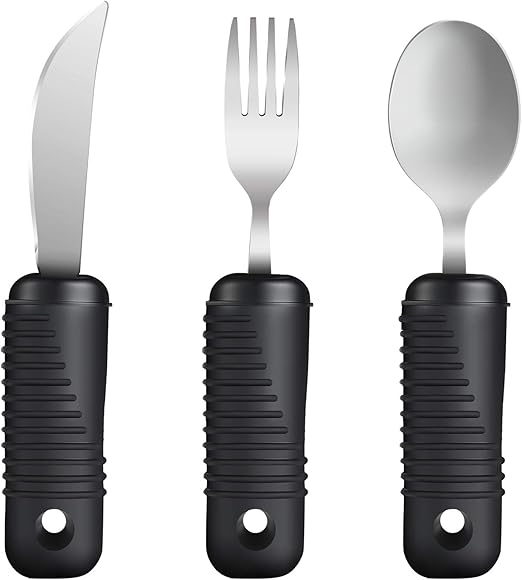 Amazon.com: YPC Adaptive Utensils,Easy Grip Silverware,Built-Up Fork ...