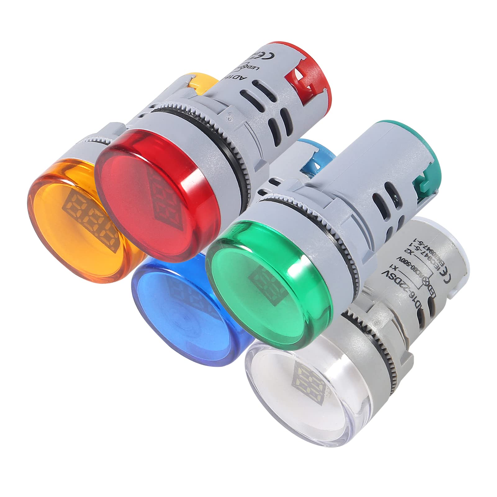 Snapklik.com : 4PCS Round LED Voltage Meter Indicator,Digital LED ...