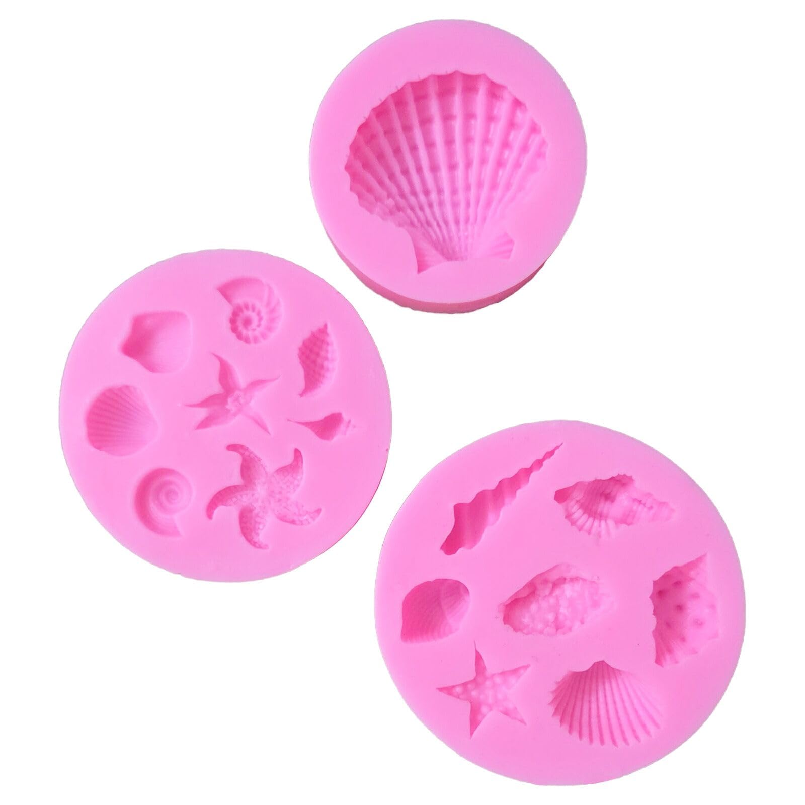 Amazon.com: Marine Theme Cake Fondant Silicone Mold Seashell Conch ...