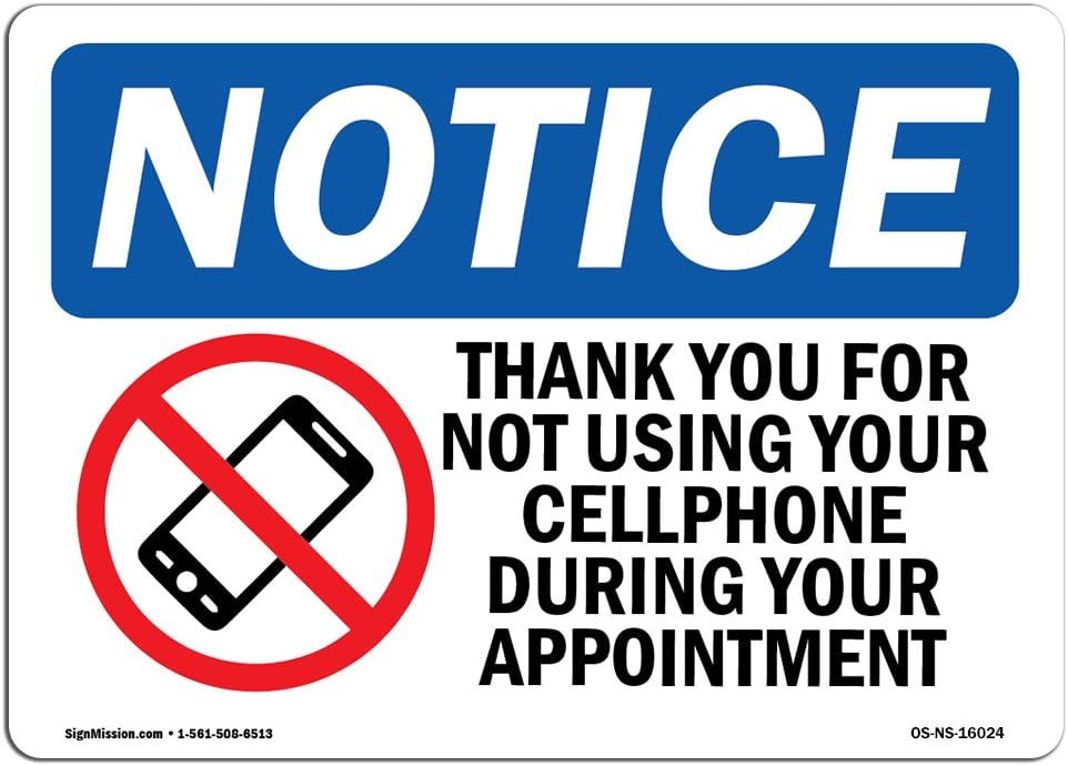 Amazon.com: ComplianceSigns.com NOTICE Thank You For Not Using Your ...