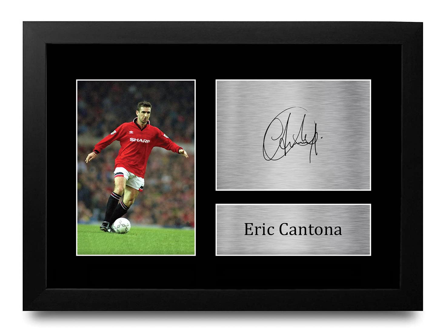 HWC Trading FR Eric Cantona Gift Signed FRAMED A4 Printed Autograph ...