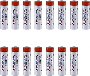 Amazon.com: Nuboxx (15-Pack) ER14505M 3.6V 2200mAh Non-Rechargeable Lithium Sulfite Chloride ...