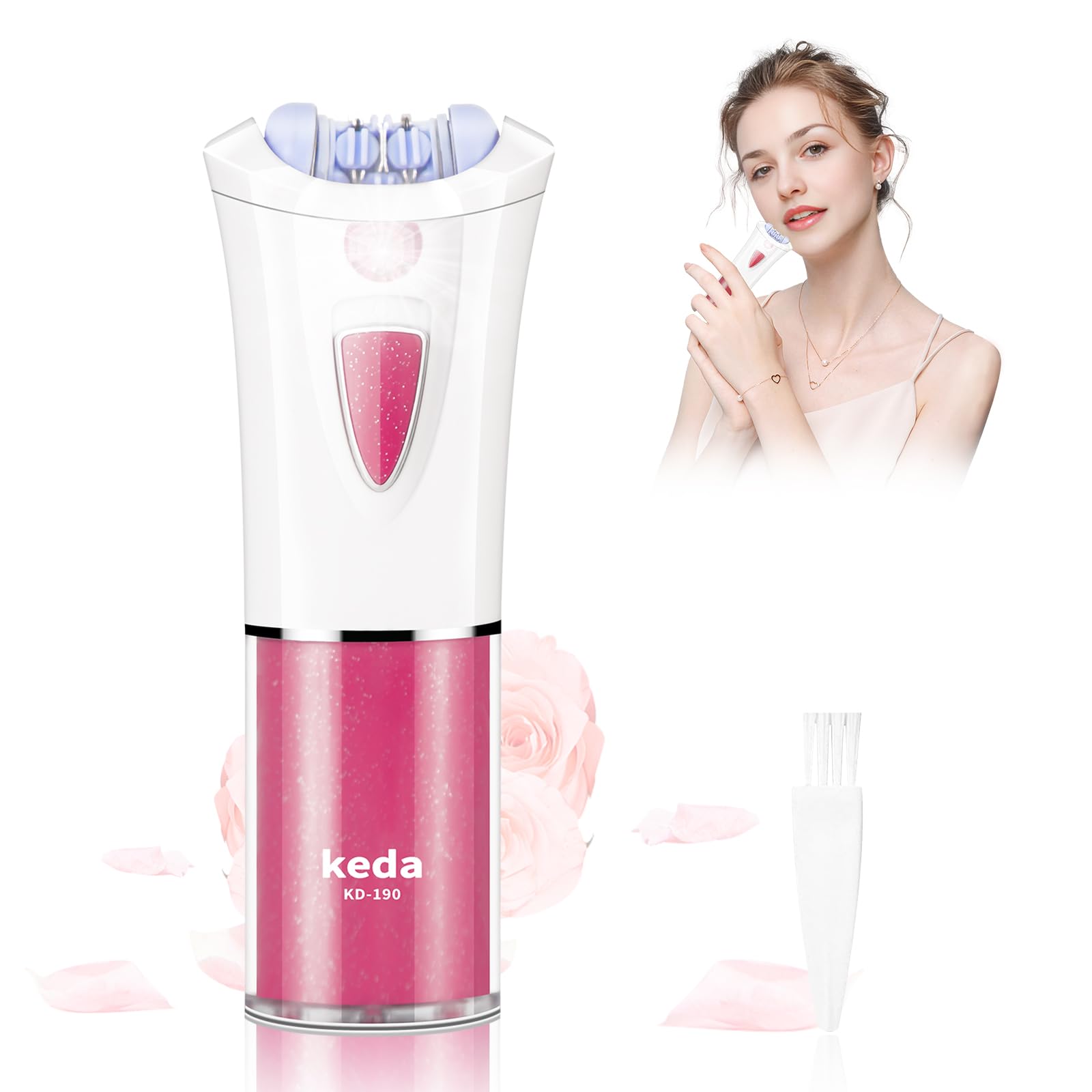 Epilierer Damen, Gesichts Epilierer Damen mit LED-Licht, Frauen ...