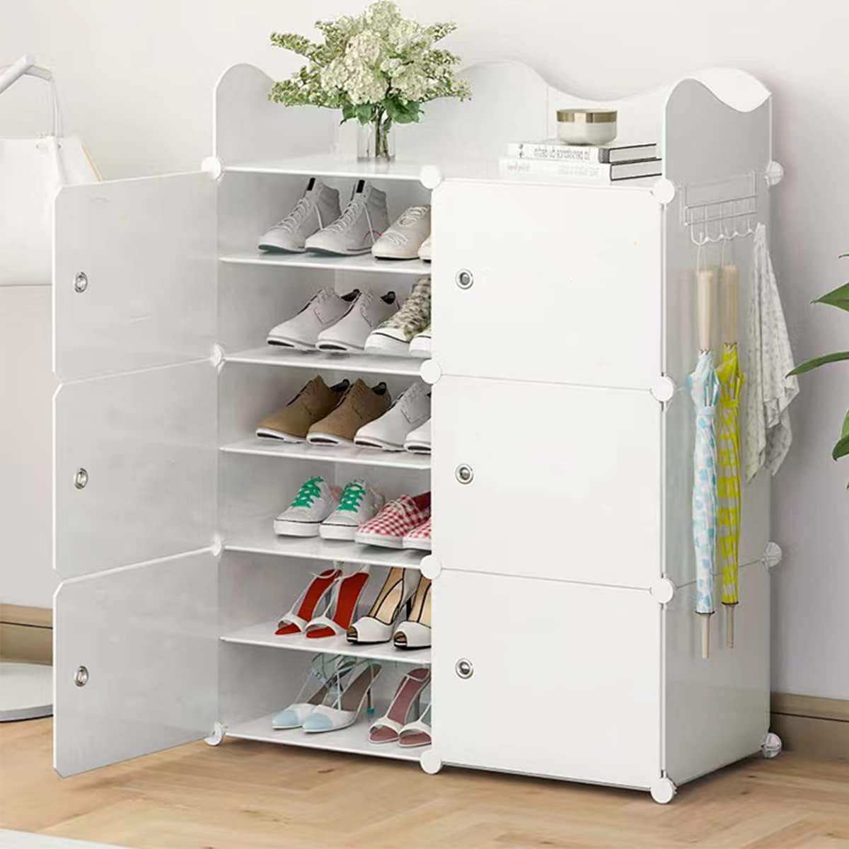 HOMIDEC - Zapatero de 5 niveles, zapatero, 20 pares de estantes de ...