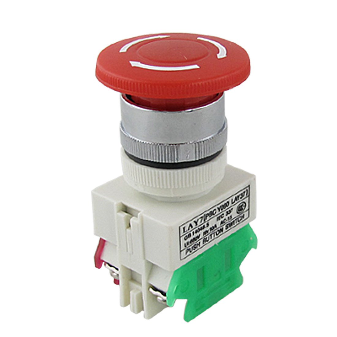 Self Locking Rotary Stop Emergency Push Button Switch: Amazon.com ...