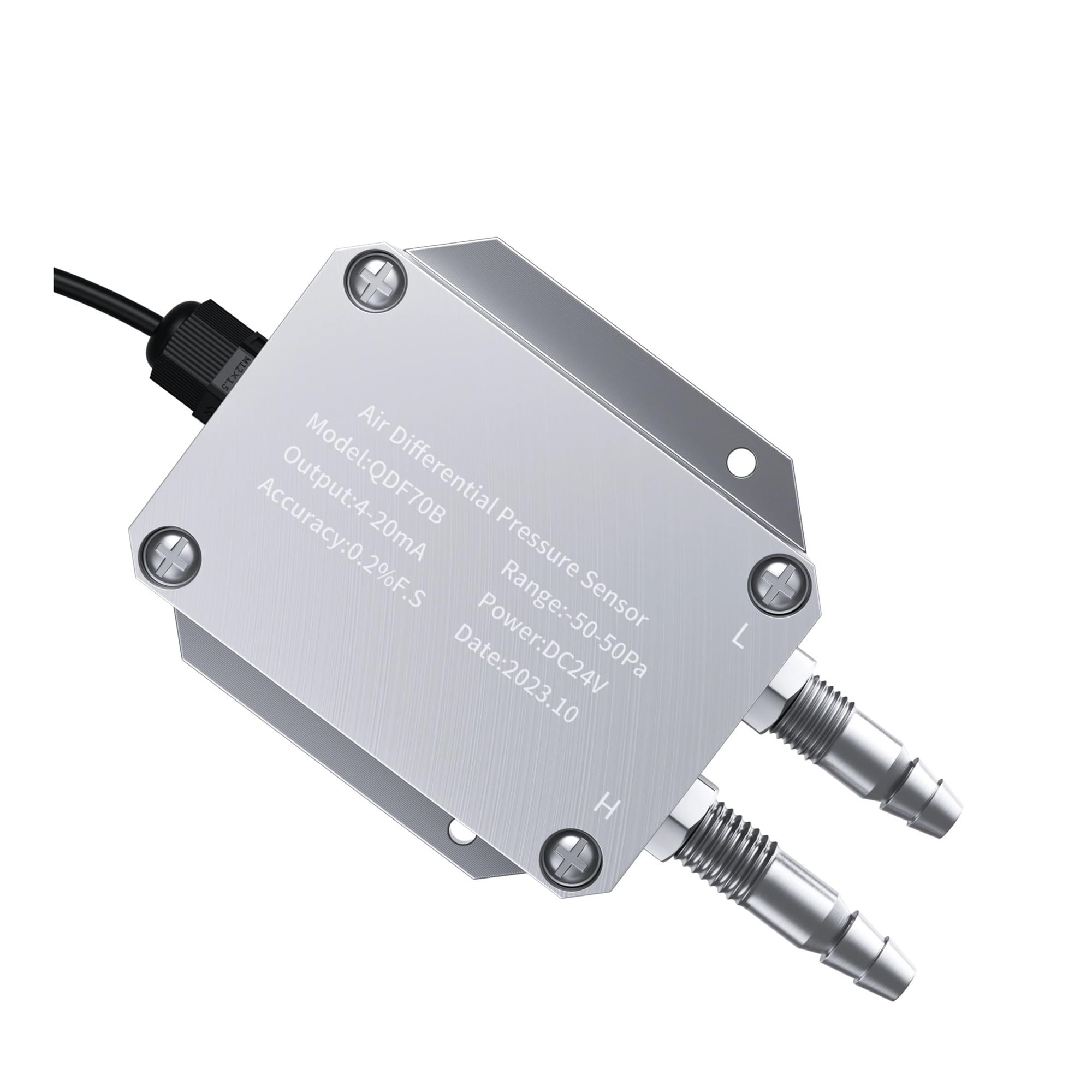 Snapklik.com : Air Pressure Sensor 4-20mA Digital Wind Differential Pressure Transmitter -100 ...