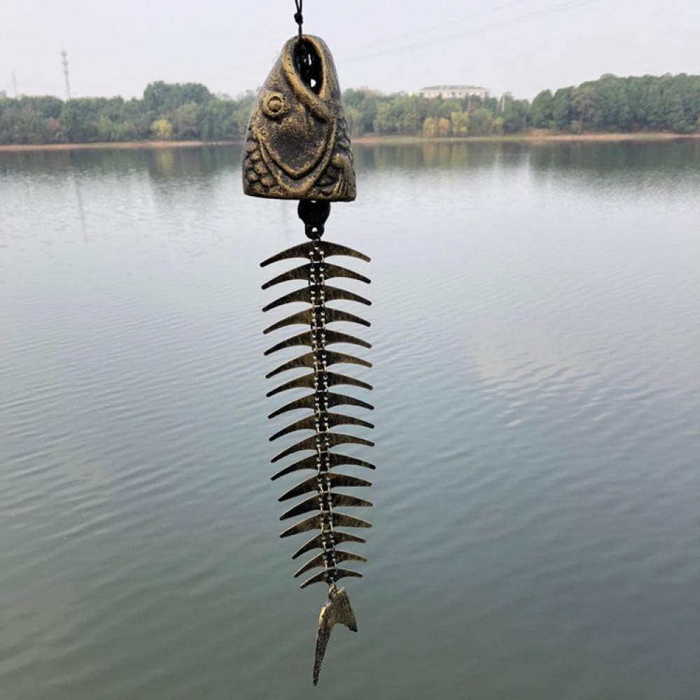 Amazon.com : Fish Windchime Retro Fishbone Wind Chime Ornaments Vintage ...