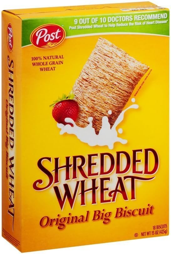Amazon.com: Post Shredded Wheat Cereal 15 oz (Pack of 12): Breakfast ...