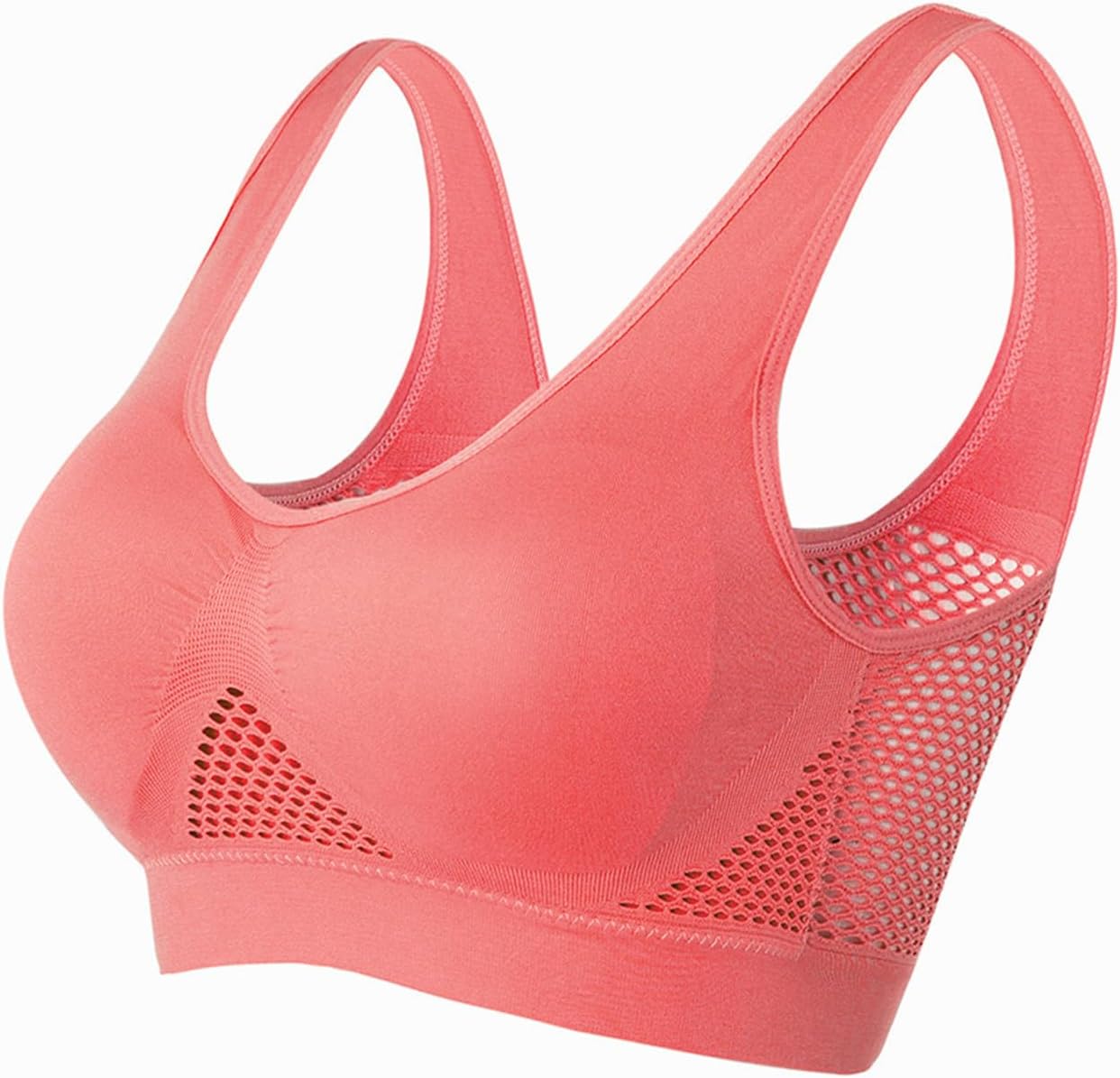 Sports Bras for Women 2 Pack, Breathable Cool Liftup Air Bra Plus Size ...