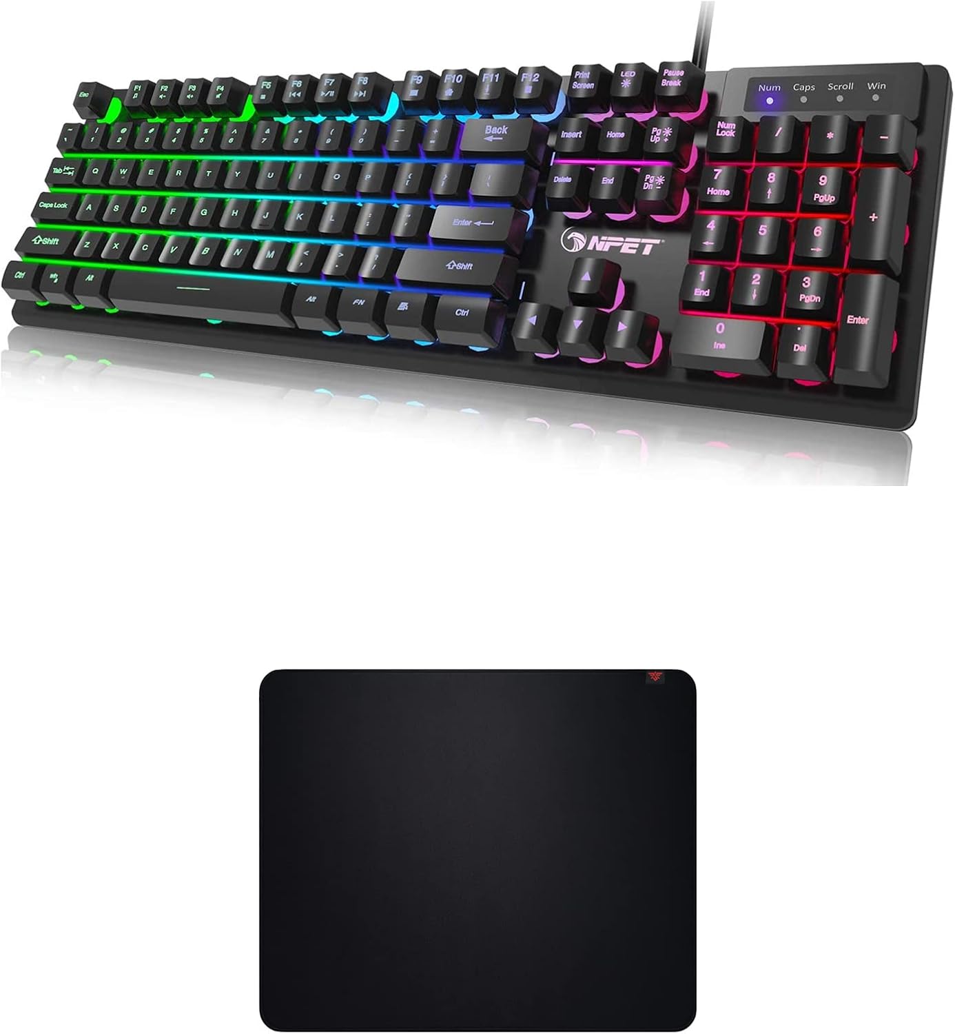 Amazon.com: NPET K10 Gaming Keyboard and G-CK Mouse Pad : Video Games