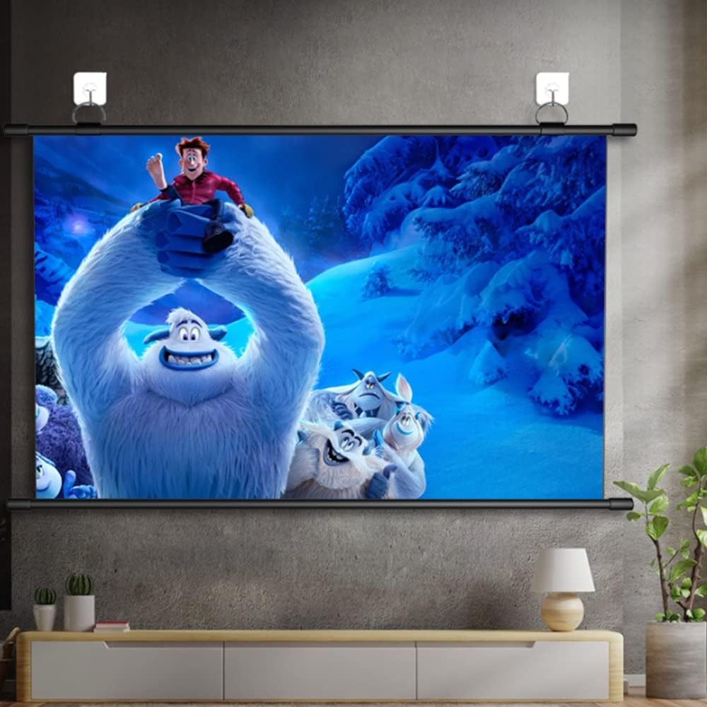 Amazon.com: LENG 60'' Portable Projector Screen Manual Roll Up ...