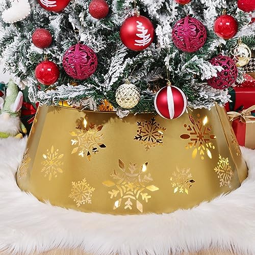 Tree Nest White Christmas Tree Collar Round Christmas Tree Skirt Ring ...
