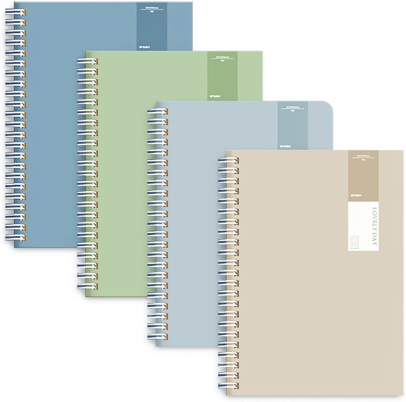 Amazon.com : M&G 4 Pack Spiral Steno Pads, A5 Size White Paper with ...