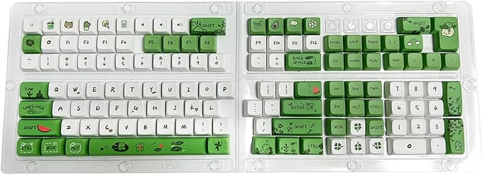 Woedpez Keycaps 125 Keys/Set Cartoon Frog Theme Keycap Set For 61/87 ...